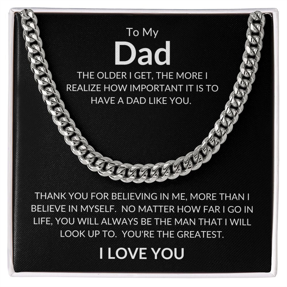 Gift For Dad | Cuban Link Chain Necklace - From Daughter or Son – Give ...