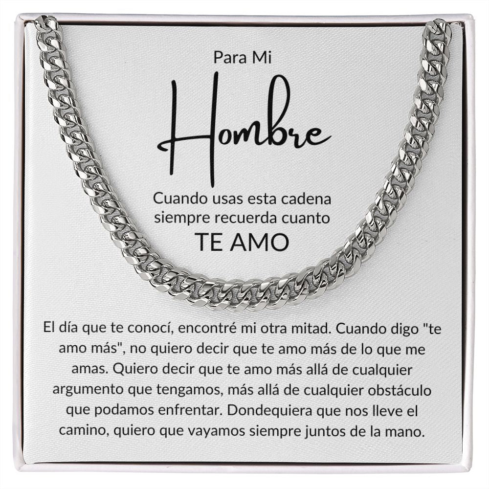 Cuban Link Chain Necklace - Te Amo | Gift To Husband – Give Fancy Gifts